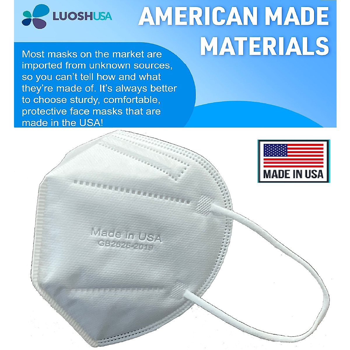 Luosh KN95 Face Masks Made in USA