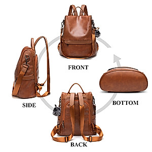 Backpack Purse for Women Anti theft Bookbag Purse Lightweight Shoulder Bag Satchel Handbag for Travel, Daily and Shopping