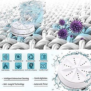 Mini Washing Machine Portable Turbine Washer,Portable mini washing machine, Portable Washing Machine with USB for Travel Business Trip or College Rooms (No remote control)