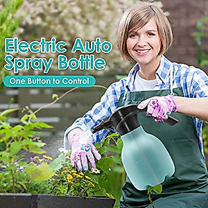 SideKing 0.4Gal/1.5L Electric Spray Bottle for Indoor/Outdoor Plants, Automatic Plant Mister Spray Bottle Rechargeable Battery Powered Sprayer with Adjustable Spout for Gardening,Fertilizing,Cleaning