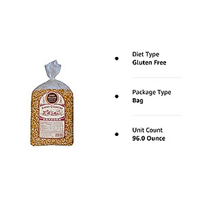 Amish Country Popcorn | 6 lb Bag | Popcorn Kernels | Small and Tender | Old Fashioned, Non-GMO and Gluten Free (6 Pound (Pack of 1), Baby Yellow)