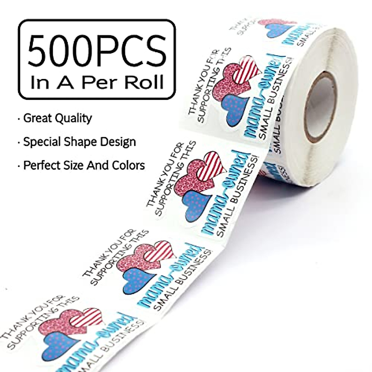 Thank You for Supporting This Mama Owned Stickers,Cute Small Business Envelopes Stickers for Business Packages/Handmade Goods/Bags,Mama Theme Small Shop Business Stickers for Envelopes Seals