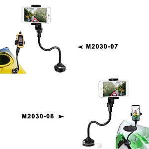 LIXADA Kayak Phone Mount Universal Boat Bracket Canoe Camera Mount Holder with Flexible Long Arm