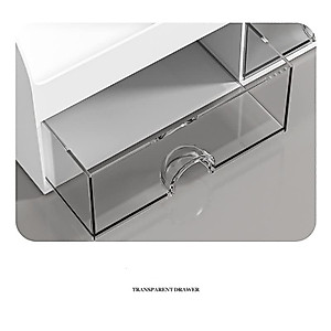 Office Desktop Organizer Box With Different Grids Sorting Storage Box Orderly And Tidy Stationery Organizer Box For Books Paper Clips Pens Office Supplies (Blue)