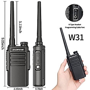 BAOFENG MP31 GMRS Radio Handheld Two Way Radio, Waterproof Rechargeable Walkie Talkies with NOAA Scanning & Receiving, GMRS Repeater Capable and Type-C Charging Cable,2Pack