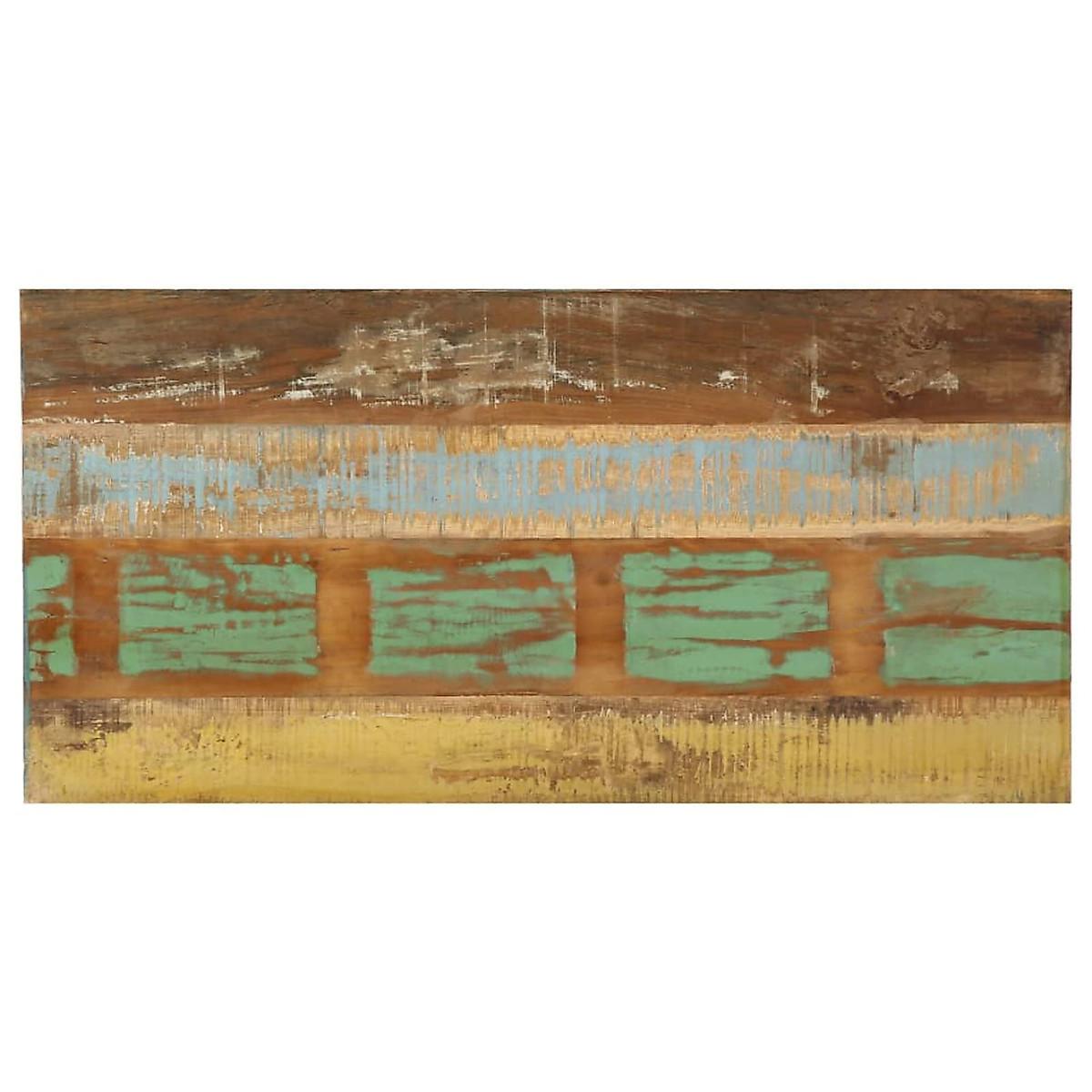 Tidyard Dining Table 47.2 x 23.6 x 29.9 Inch Solid Reclaimed Wood Wooden Dinner Table for Kitchen, Bistro, Home Furniture Multicolor