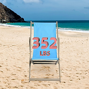 HarmoGZen Beach Sling Patio Chair Set of 2,Wooden Folding Outdoor Chairs for Outside 3 Level Height Adjustable, Portable Reclining Beach Chair