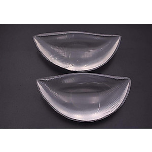 1Pair Thicken Breathable Silicone Gel Bra Inserts Pad Breast Enhancers Push-up Booster Molding Pads Perforated Swimwear for Women Lady Girls Bikini Swimsuit(Clear)