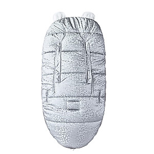 Pram Footmuff,Stroller Padded Footmuff Cover Cosy Toes,Baby Winter Foot Cover,Warmth,Windproof, Waterproof, Cold Resistant, Washable (Silver)