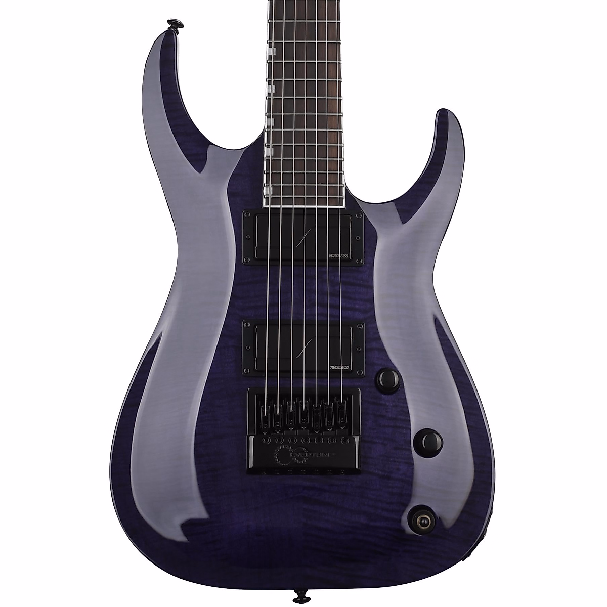 ESP LTD SH-7 Evertune Signature Series Brian "Head" Welch Electric Guitar with Case, See Thru Purple