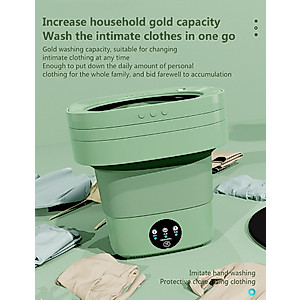 Portable Mini Washing Machine, Mini Washer 6L High Capacity with 3 Modes Deep Cleaning for Underwear, Baby Clothes, or Small Items, Foldable Washing Machine with Spin Dryer-Apartment, Dorm, Camping, RV Travel laundry