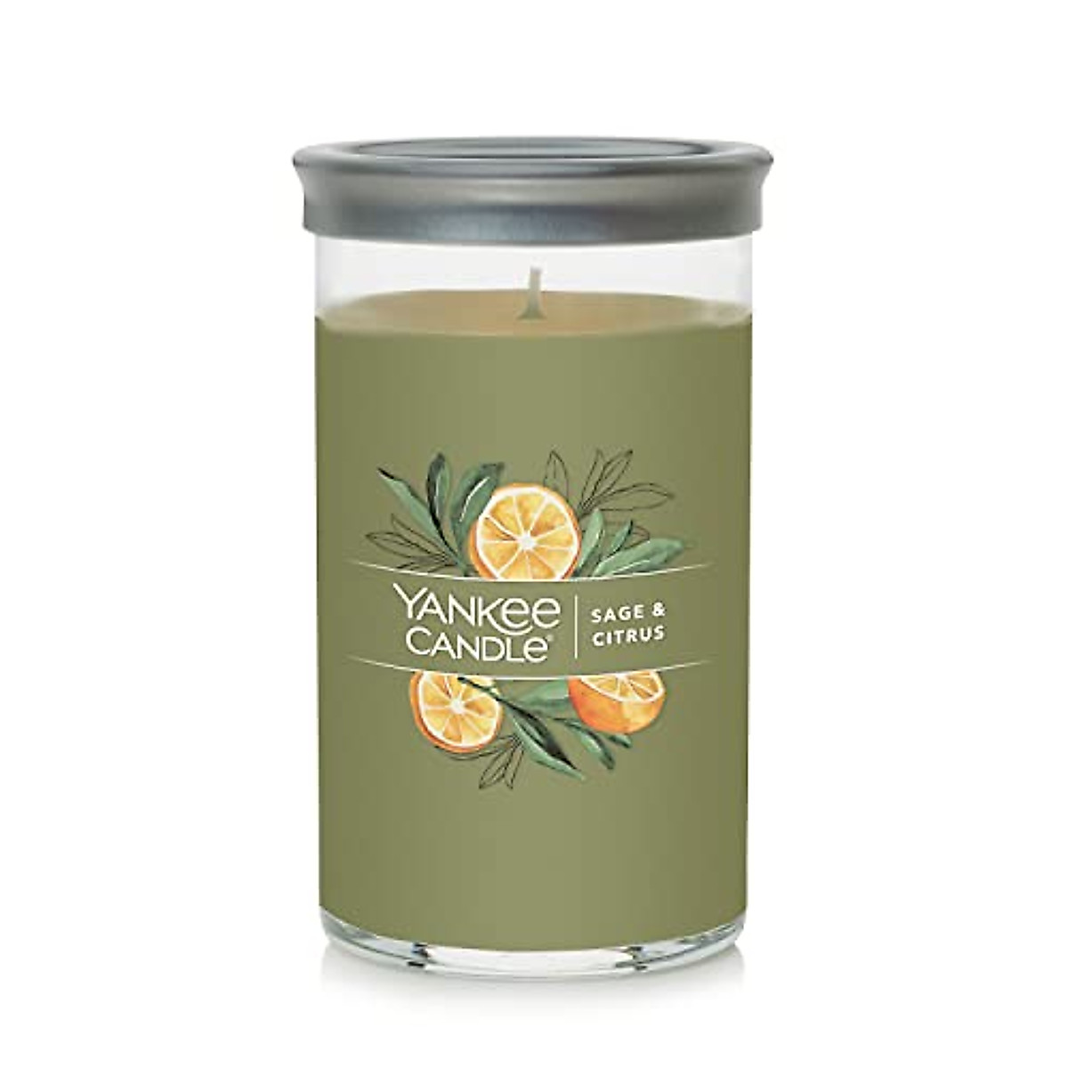 Yankee Candle Sage & Citrus Signature Medium Pillar Candle, 14.25oz