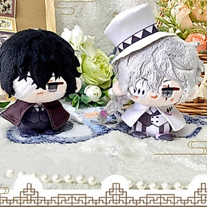 CALEMBOU Anime Plush Keychain for Backpack, 4" Cute Chibi Plush Figure Key Chain Anime Charms, Dazai Chuuya Gogol Plush for BSD Fans (Nikolai Gogol)