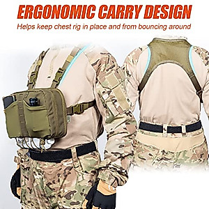 FEIWOOD GEAR Chest Pack Tactical Chest Bag with Concealed Pistol Holster for Hunting Shooting Fishing Camping