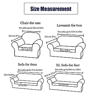 DuANgu 1 2 3 4 Seater Sofa Cover Stretch Sofa Slipcovers Stylish Machine Washable Furniture Protector for Living Room -Blue-4 Seater(235-300cm)