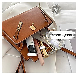 JayGsEmpire Beautiful fashion Handbags for Women Purses Crossbody Bag for girls Top Handle Satchel Shoulder Bag Tote Bag luxury bag (Orange brown)