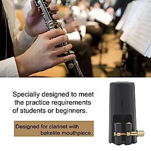 Bb Clarinet Leather Ligature and Plastic Clarinet Mouthpiece Cap Ligature Fastener Mouthpiece Cover for Clarinet