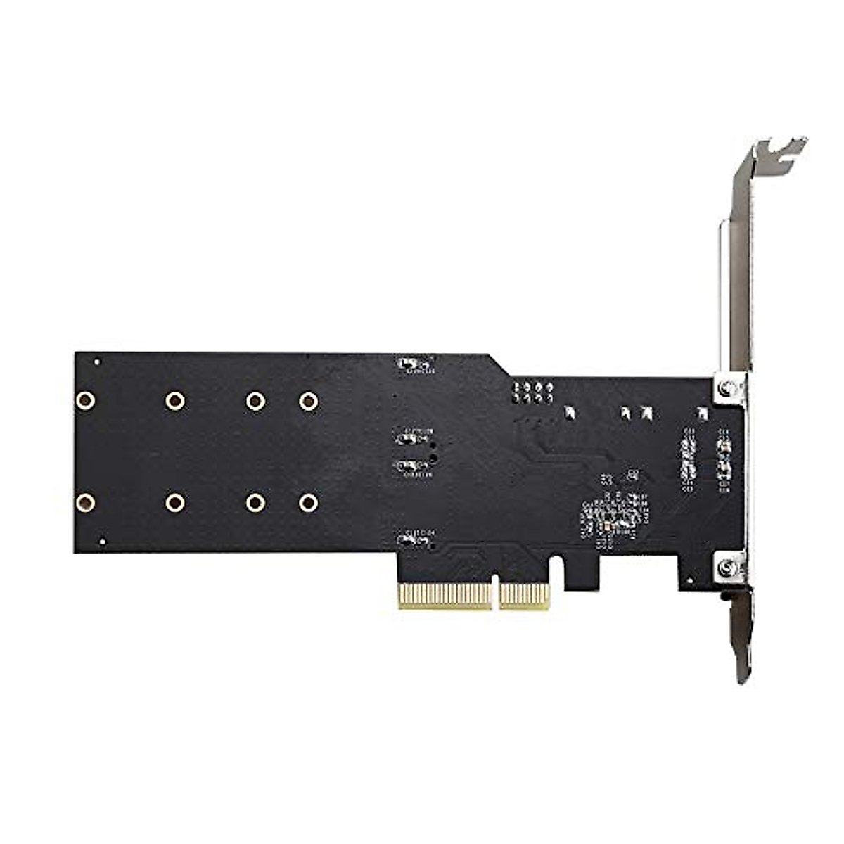4in1 Dual M.2 NGFF (B Key) SSD+ Dual SATAIII 6G SSD/HDD to PCI Express 4X Converter Adapter with Low Profile Bracket for Desktop PC