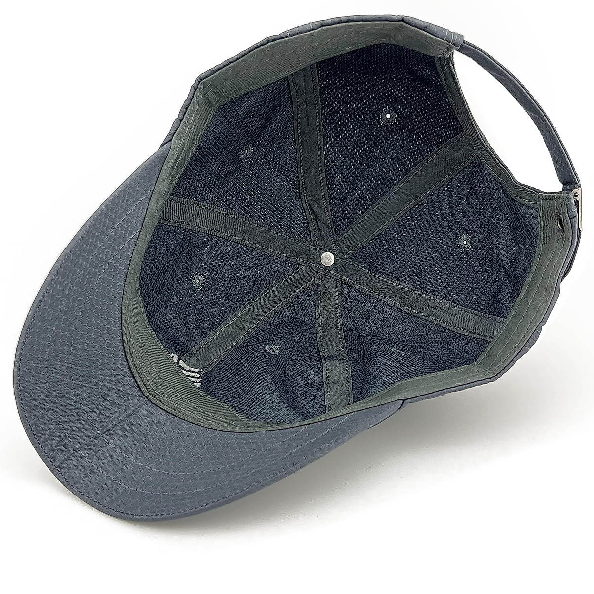 REDSHARKS mens Structured Short Bill Quick Dry Brim Trucker Baseball Dad Cap, Grey, X-Large