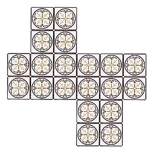 [Waterproof Tile Stickers - 20PCS Diagonal Self-Adhesive Floor Stickers for Living Room Decor - DIY Waterproof Floor Decoration Stickers]