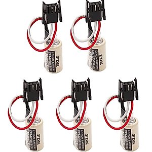 BAOBUTE 5Pcs 1000mAh CR14250SE 3V 1/2AA for FDK PLC Battery 1747-BA Backup Power Supply, 14mm*25mm