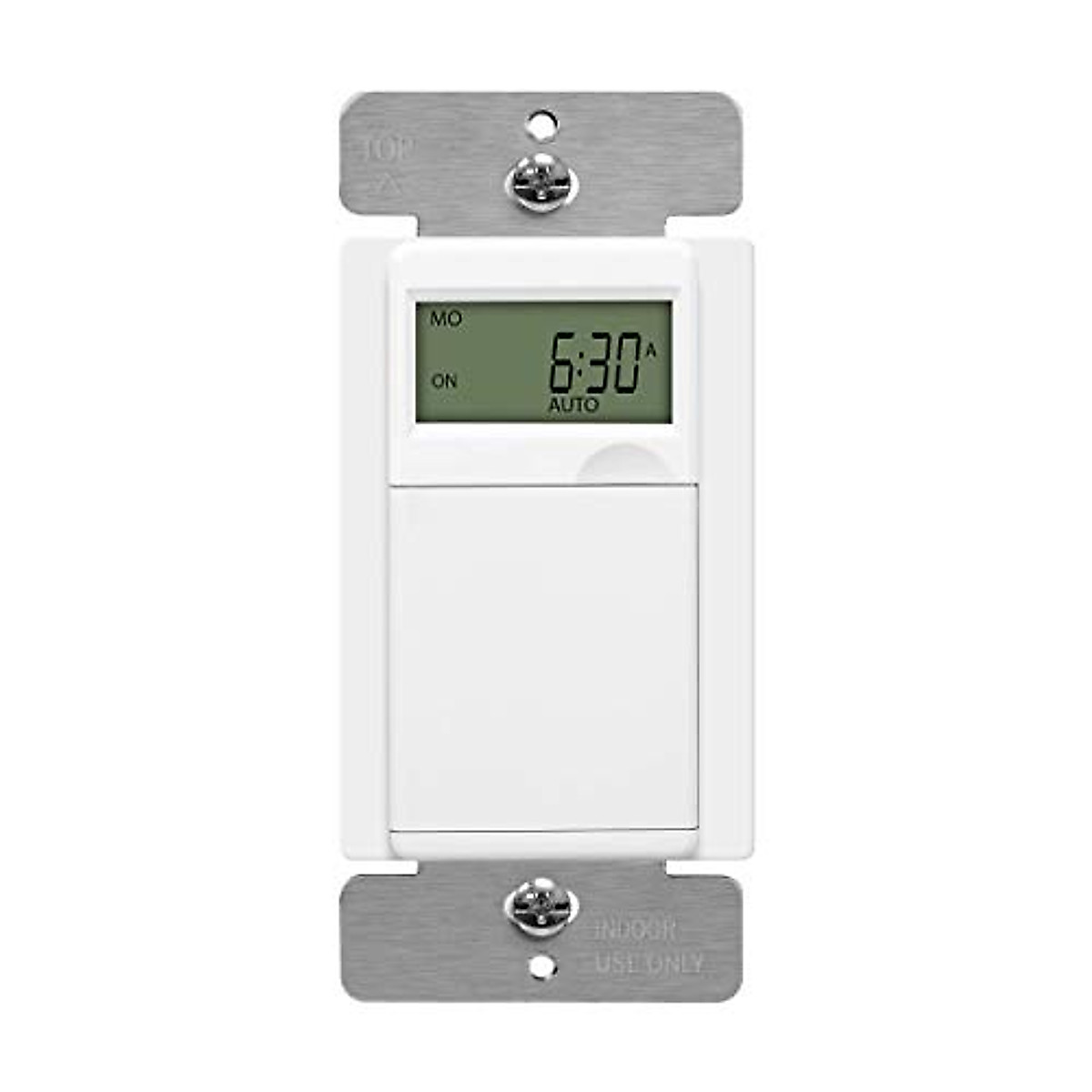 ENERLITES - HET01-C-W Programmable Digital Timer Switch for Lights, Fans, Motors, 7-Day 18 ON/OFF Timer Settings, Single Pole, Neutral Wire Required, UL Listed, HET01-C, White