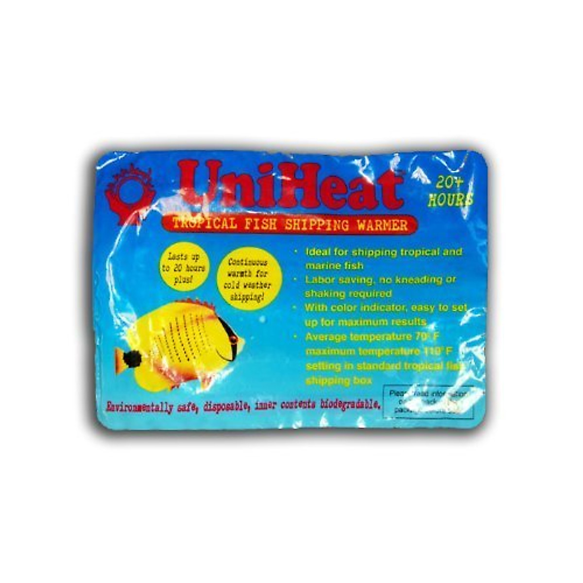 Uniheat Shipping Warmer 20+ Hours, 16 Pack >Plus!< 1-10"x18" Shipping Bags, 20+ Hour Warmth for Shipping Live Corals, Small Pets, Fish, Insects, Reptiles, Etc.