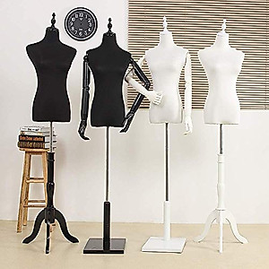 Tailors Dummy Mannequin Torso with Tripod Stand for Women Clothing Dress Display Dressmakers Dummy Female Dressmaking Dummy Tailors Bust Mannequin