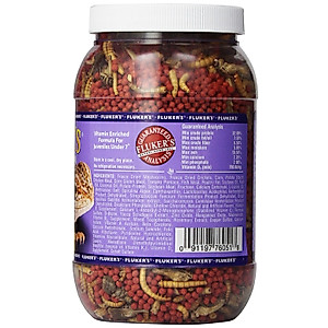 Fluker's Buffet Blend Juvenile Bearded Dragon Diet - Mealworms, Crickets and Pellets, 8.5oz