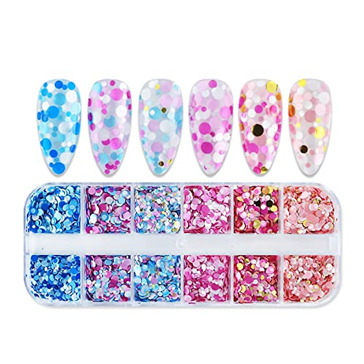 Round Glitter Resin Fillings Flakes Sequins Epoxy Resin Mold Filler for DIY Jewelry Making Nail Art Decor