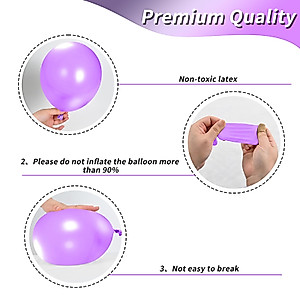 Butterfly Balloons, 12 Inches Butterfly Print Purple and White Latex Balloons Butterfly Patterns for Girls Women Weeding Baby Shower Birthday Party Decorations Activities Graduation