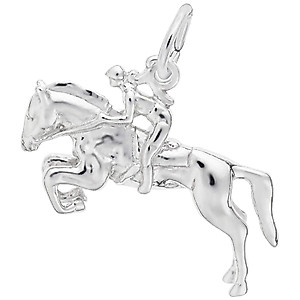 Rembrandt Charms Horse & Rider Charm, Sterling Silver