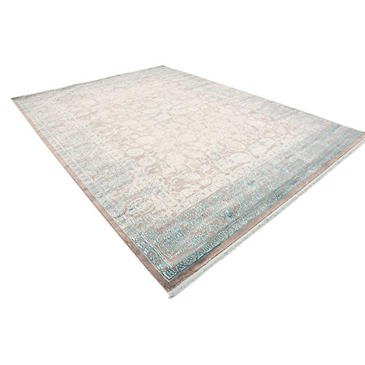 Unique Loom Traditional Classic Intricate Design with Distressed Vintage Detail, Area Rug (9' 0 x 12' 0 Rectangular, Blue/ Gray)