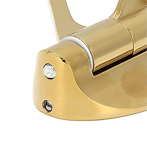 AXNOGAVH Swivel Towel Hook, Zinc Alloy Clothes Hanger with Triple Hooks for Office Bathroom Bedroom Kitchen (Gold)