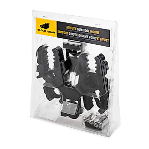 Black Boar UTV/ATV Double Gun & Tool Mount - Features Flexible Non-Marring Teeth for Better Grip - includes Rubber Base Plate Pads - Max Carry Weight of 15lbs (66030)