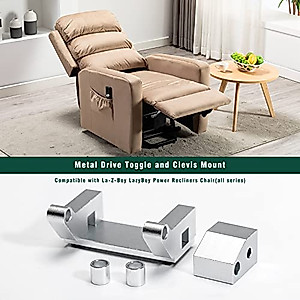 Power Rocker Recliners Metal Drive Toggle and Clevis Mount Compatible with Lazy boy Power Recliners Parts with 4 Plastic Deformable Bushings