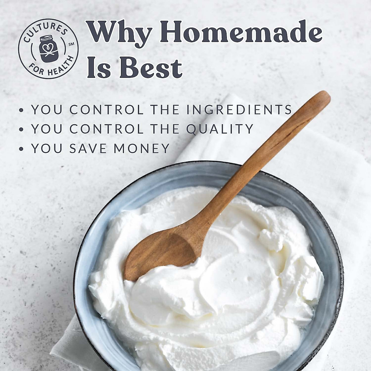 Cultures for Health Traditional Yogurt Starter Culture | 4 Packets Direct-Set Thermophilic Starter | Make Up To 12 Cups Thick, Tangy Probiotic Yogurt | Powdered Live Active Cultures for Yogurt Making