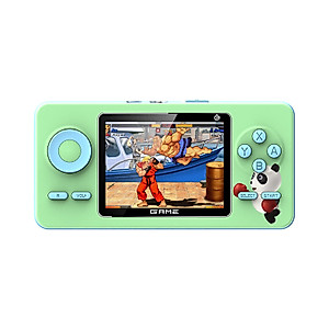 Handheld Game Consoles, 2.6 Inch LCD Color Screen Games Consoles Built-in 520 Classic Games with Rechargeable Battery, Portable Game Consoles TV-Out Support, Christmas Gift for Children (Green)
