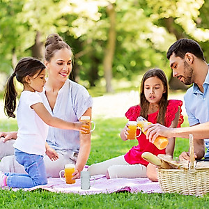 Plastic Beer Mugs With Handles, 8oz Dimpled Plastic Beer Steins, Oktoberfest Beer Mug, Small Plastic Beer Mug for Event, Party, Beer Festival, BBQ, Picnic (10 Pcs)