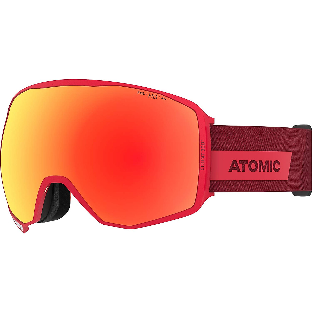Atomic Unisex's Count 360° HD Googles, Red, NS
