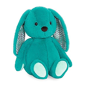 B. toys- B. softies-12" Plush Bunny -Super Soft Stuffed Animal- Washable Rabbit Toy- for Babies, Toddlers, Kids- Happy Hues- Cottontail Cutie Teal Bunny- 0 Months +