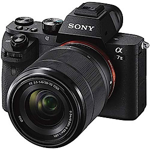 Sony Alpha a7II Mirrorless Digital Camera with 28-70mm OSS Lens Bundle with 60-Inch Tripod, Camera Bag, 64GB SD Card, Card Case and Reader, Battery and Dual Charger, and Lens Cap Keeper (8 Items)