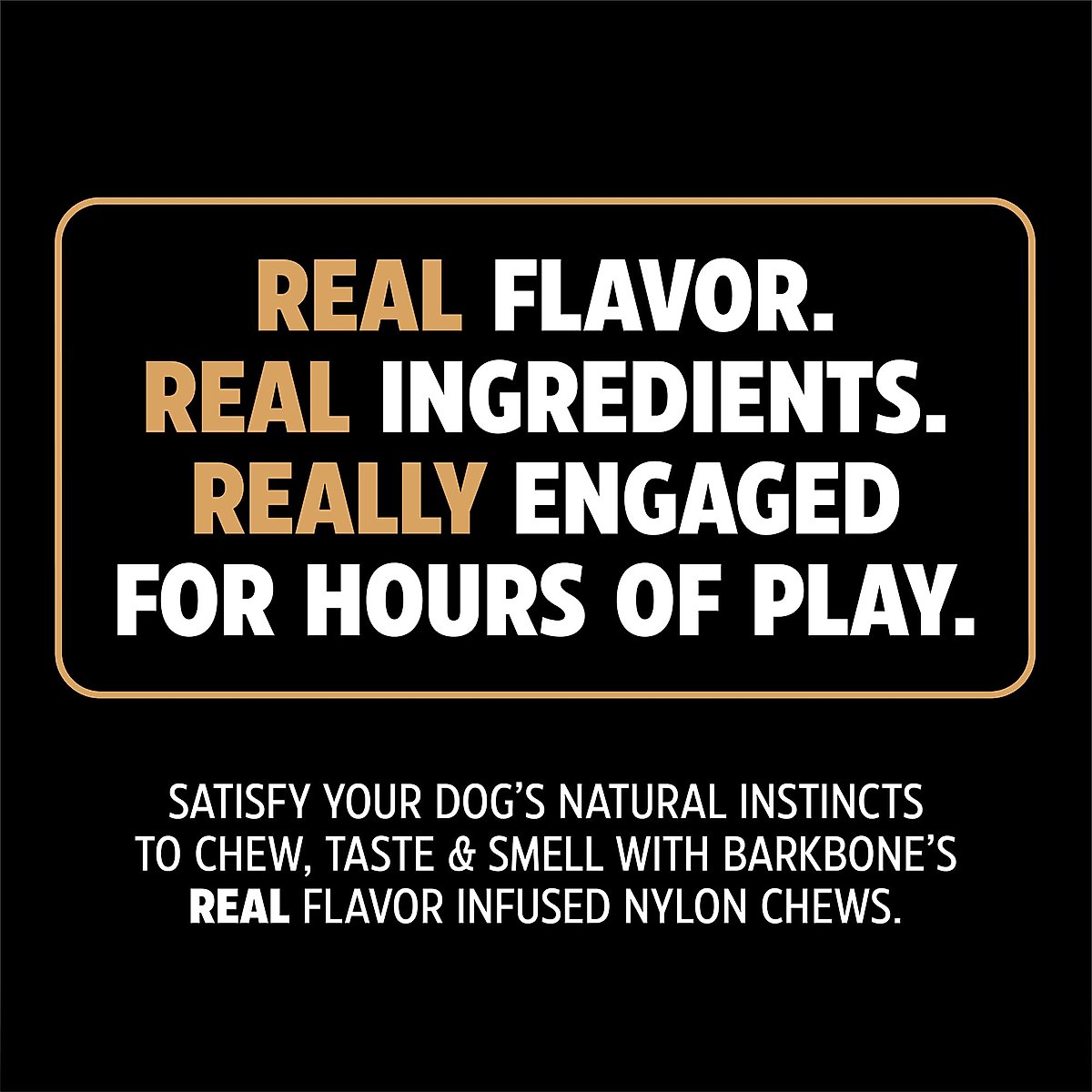 Pet Qwerks Wishbone BarkBone - Nylon Chew Toy for Aggressive Chewers - Bacon Flavor - 8.25"