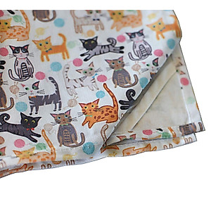 Sunshine Vibes Cat Tea Towels Set of 2 100% Cotton cat Lover Pattern with Hanging Loop; to Tackle All of Your Drying, Wiping and Cleaning Kitchen tasks for cat Lover!