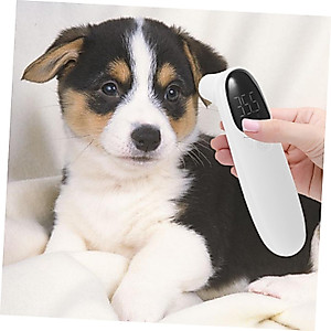 NOLITOY 3 Sets Pet Thermometer Animal Cat Ear Screen Pet Temperature Device Digital Pet Temperature Monitor Pet Ear Pet Screen Thermometer Dog Baby Plastic Forehead Thermometer Chargeable
