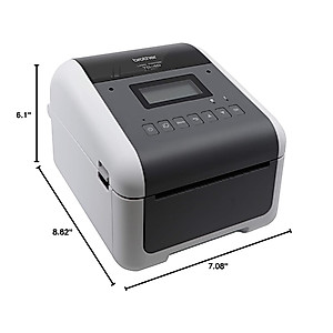 Brother TD-4550DNWB Desktop Direct Thermal Printer - Monochrome - Label Print - Ethernet - USB - Serial - Bluetooth