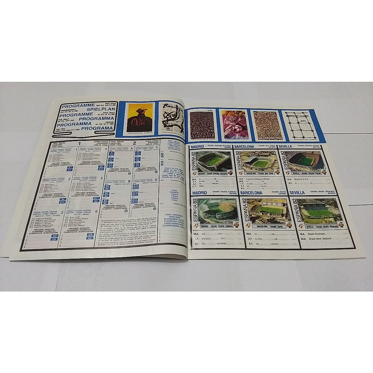 PANINI World Cup Spain España 82 Album Players Images Printed Mundial Copa del Mundo