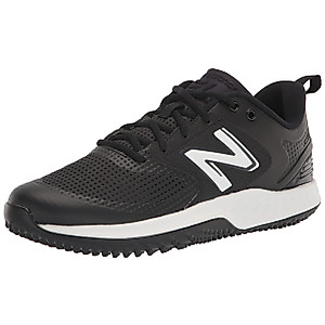 New Balance Women's Fresh Foam Velo V3 Turf-Trainer Softball Shoe, Black/White Synthetic, 8 Wide