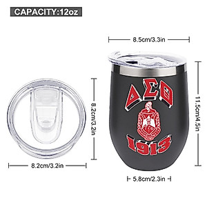 Lubika sorority gifts for women Stainless Steel Wine Tumbler with Lid 12oz,Coffee CupsDouble Wall Insulated Iced Wine Glass Friendship Gifts for Women,1913 Birthday Anniversary Christmas Gifts