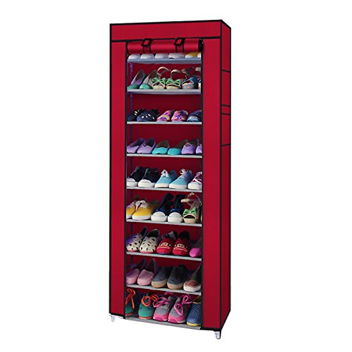 FCH Portable Shoes Rack Closet with Cover Shoes Shelf Storage Organizer Cabinet